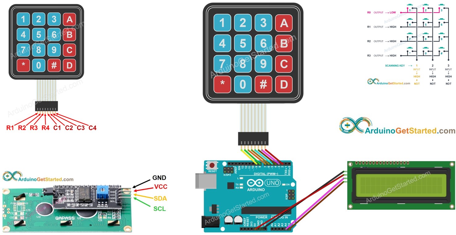 Arduino Keypad Tutorial Arduino Keypad With Arduino Nano Code And