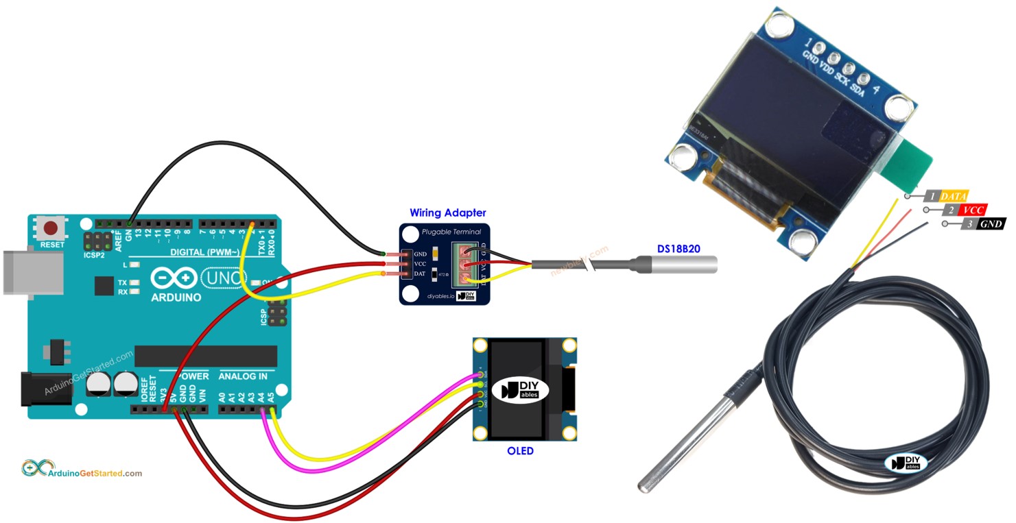 Arduino Temperature Sensor Oled Arduino Tutorial
